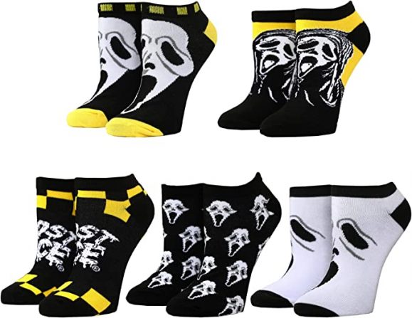 Socks: 5-Pack Ghost Face Ankle Socks | HelloSidney.com