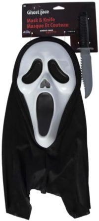Ghost Face: Plastic Mask and Knife Set | HelloSidney.com