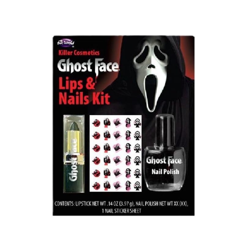 Makeup: Fun World Ghost Face Makeup Kit, Lips and Nails | HelloSidney.com