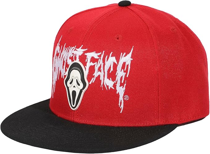 Clothing: Ghostface Red Flat Bill Baseball Cap | HelloSidney.com